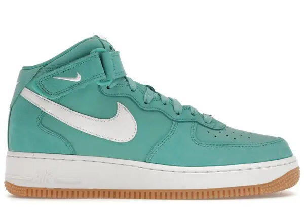 Nike Air Force 1 Mid '07 Sneakers - Washed Teal/white/light Gum Brown