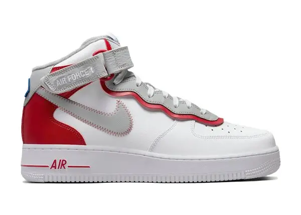 Nike Air Force 1 Mid Athletic Club Sneakers - White/gym Red