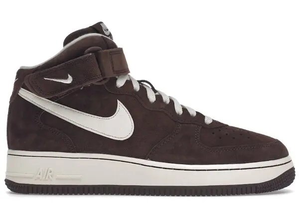 Nike Air Force 1 Mid Sneakers - Chocolate/cream