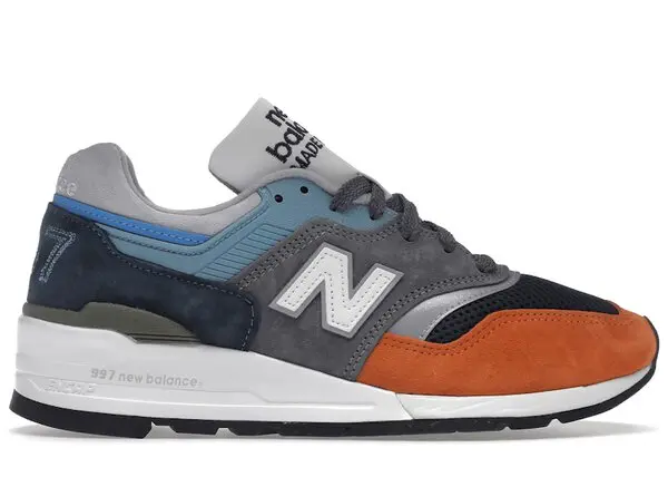 NEW BALANCE 997 Oversized Sneakers - Chambray Blue/orange