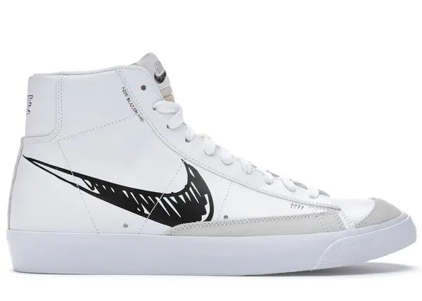 Nike Blazer Mid 77 Sketch Sneakers - Summit White/black/sail