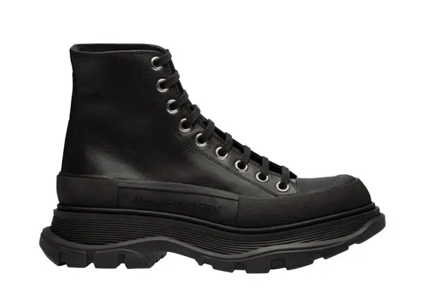 Alexander McQueen Tread Slick Leather Boots
