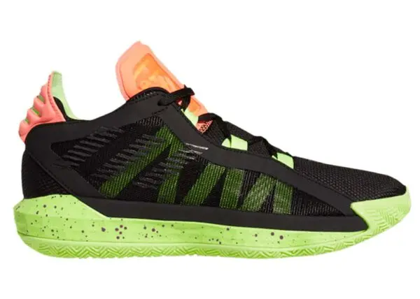 Adidas Dame 6 Sneakers - Signal Green/glory Purple/signal Coral
