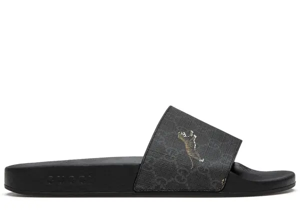 Gucci Gg Supreme Tigers Slide Sandal