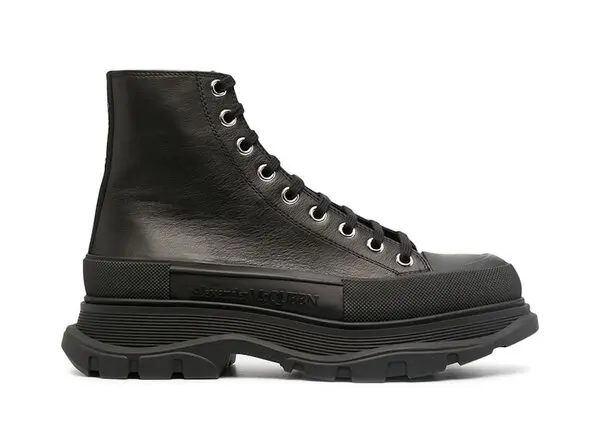 Alexander McQueen Tread Slick Lace-up Boots - Black