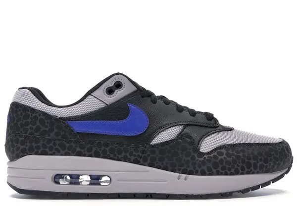 Nike Air Max 1 Safari Reflective Sneakers - Off Noir/atmosphere Grey/hyper Blue
