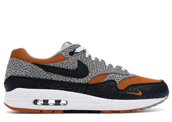 Nike Air Max 1 Safari Sneakers - Black/grey/carrot