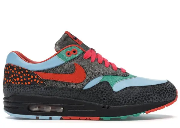 Nike Air Max 1 Supreme Tech Pack Sneakers - Black/engine 1/blue Chill