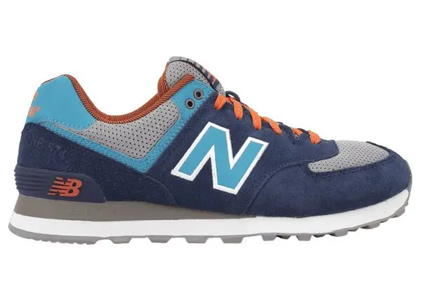 NEW BALANCE 574 Out East Sneakers - Cadet Blue/orange/tan