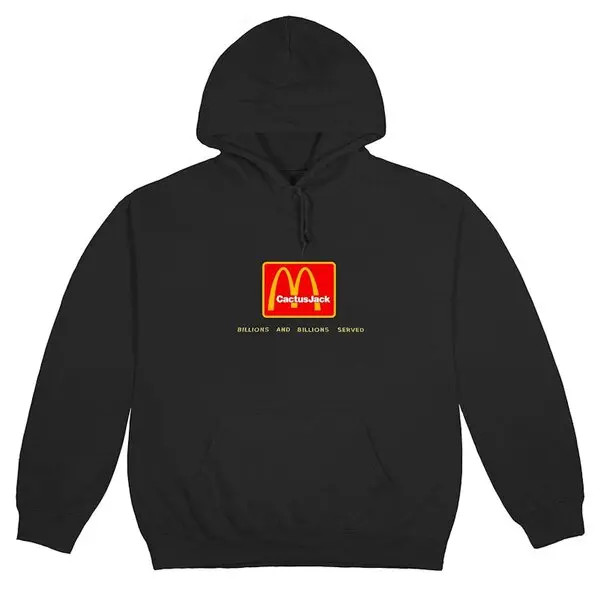 TRAVIS SCOTT X Mcdonald's Billions Served Hoodie - Washed Black