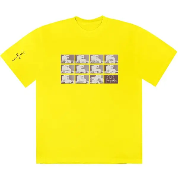 TRAVIS SCOTT X Mcdonald's Menu Mono Logo Ii T-shirt Yellow - Safety Green