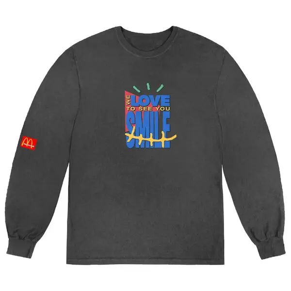 TRAVIS SCOTT X Mcdonald's Smile Long Sleeve T-shirt
