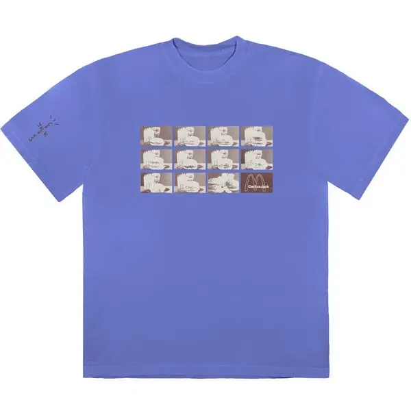 TRAVIS SCOTT X Mcdonald's Menu Mono Logo Iii T-shirt - Washed Purple