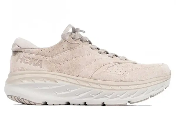 Hoka One One Bondi L Suede Sneakers - Simply Taupe/pumice Stone