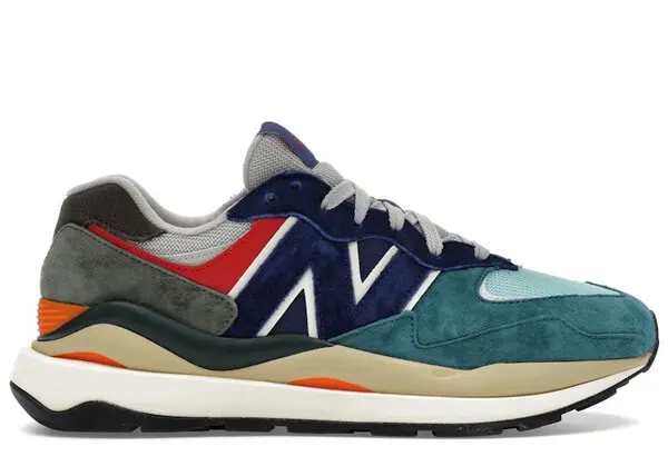 NEW BALANCE 57/40 Athletic Sneakers - Light Cliff Grey/velocity Red