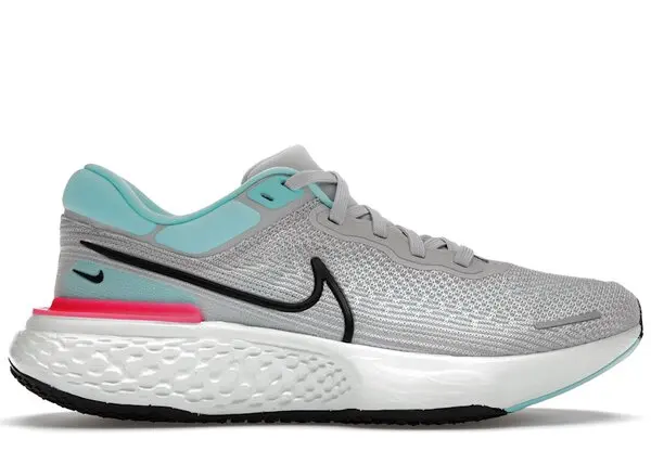 Nike Zoomx Invincible Run Flyknit Sneakers - Grey Fog/dynamic Turquoise/hyper Pink