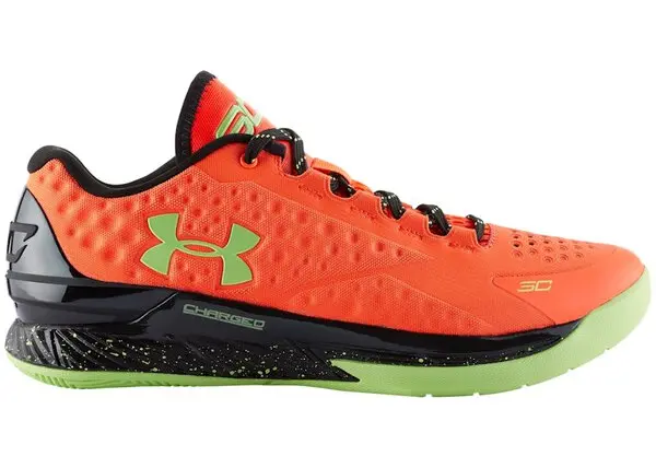 Under Armour Ua Curry 1 Low Uaa Finals Sneakers - Bolt Orange/black/avex Green