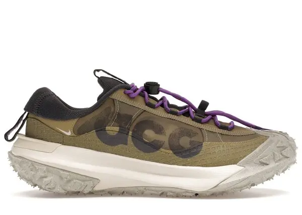Nike Acg Mountain Fly 2 Low Sneakers - Neutral Olive/gridiron/action Grape