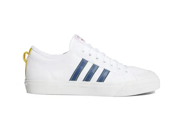 Adidas Nizza Lace Up Sneakers - Cloud White/legend Marine/tribe Yellow