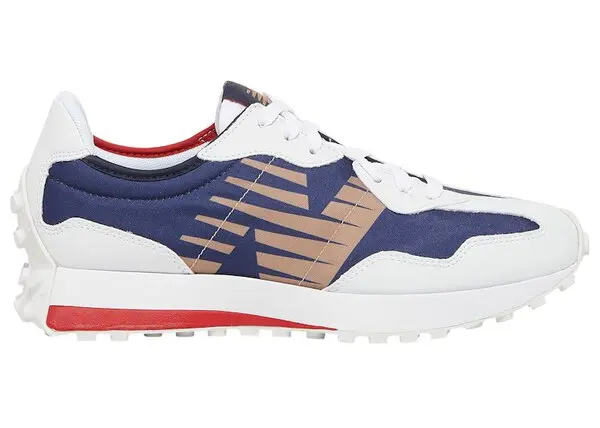 NEW BALANCE 327 Athletic Sneakers - Red/white/navy Blue