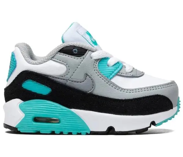 Nike Air Max 90 Sneakers - White/light Smoke Grey/hyper Turquoise
