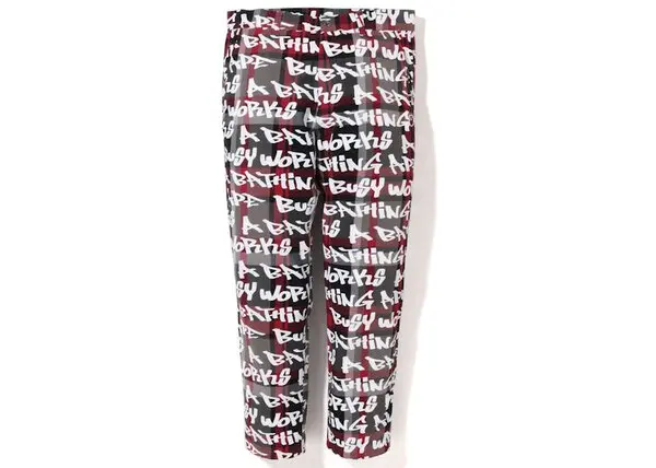 BAPE Graffiti Check Relaxed Fit Pants
