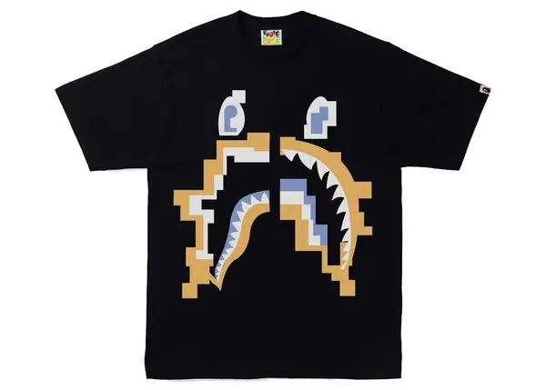 BAPE Digital Shark Tee Shirt - Black
