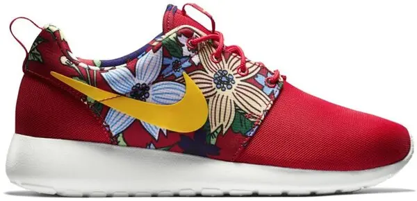 Nike Floral Print Sneakers - University Red/tour Yellow
