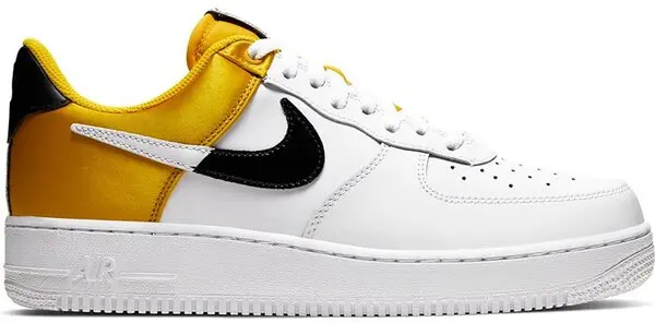 Nike Air Force 1 Low Satin Sneakers - Amarillo/black/white