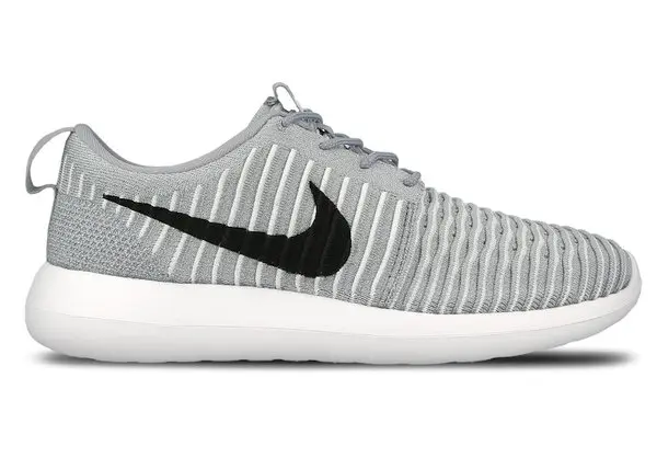 Nike Roshe Two Flyknit Sneakers - Wolf Grey/black/white