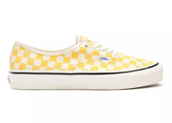 VANS Authentic 44 Dx Anaheim Factory Checkerboard Sneakers - Og Yellow/og Checker