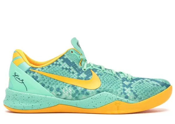 Nike Kobe 8 System Sneakers - Green Glow/laser Orange/mineral Teal