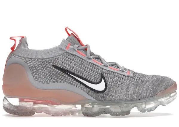 Nike Vapormax 2021 Fk Sneakers - Grey Fog/bright Mango/anthracite