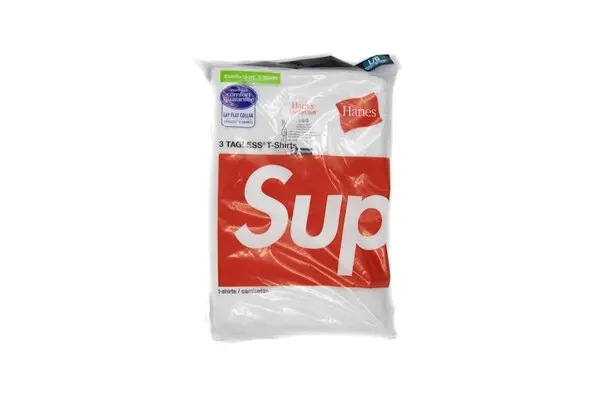 Supreme Hanes Tagless Tee Shirts - White