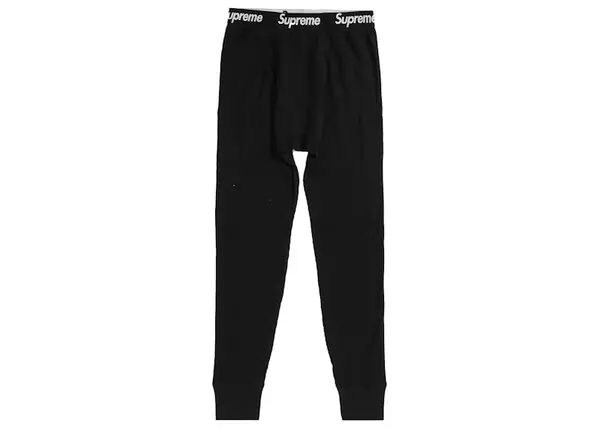 Supreme Hanes Thermal Pant - Black