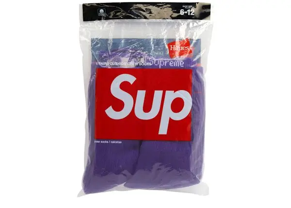 Supreme Hanes Crew Socks