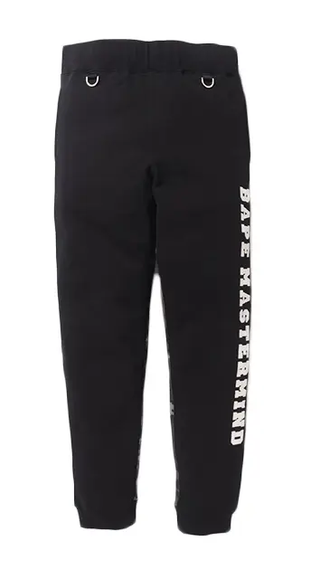 BAPE X Mastermind Japan Half Camo Skull Sweatpants - Black