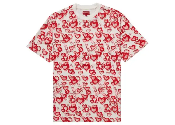 Supreme Hearts Short Sleeve Top - White