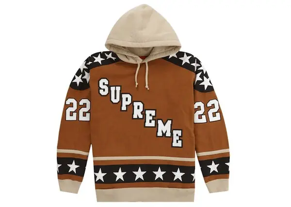 Supreme Hockey Hooded Sweatshirt - Brown