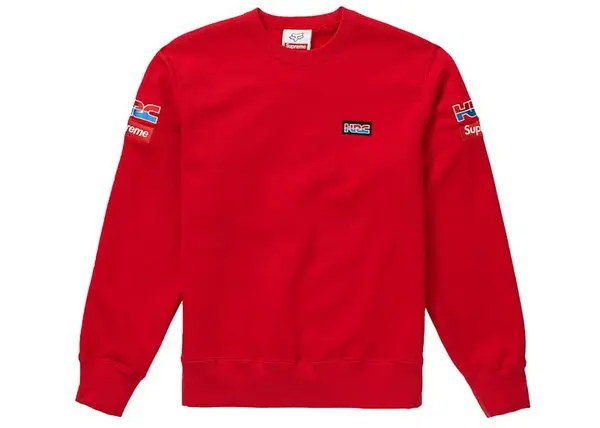 Supreme Honda Fox Racing Crewneck Sweatshirt - Red