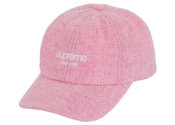 Supreme Harris Tweed Classic Logo 6-panel Cap - Pink