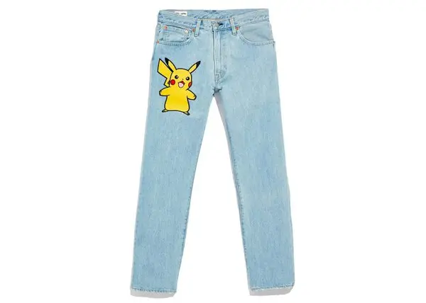 LEVI'S X Pokémon 551z Authentic Straight Jeans - Light Wash