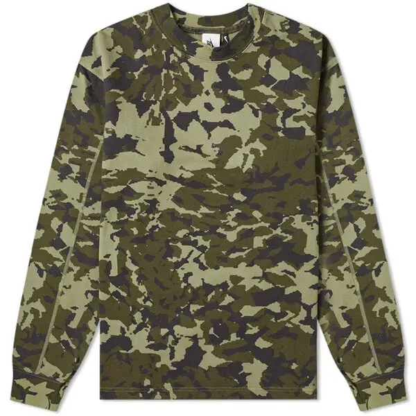 Nike X Mmw Aop Long Sleeve Shirt - Legion Green