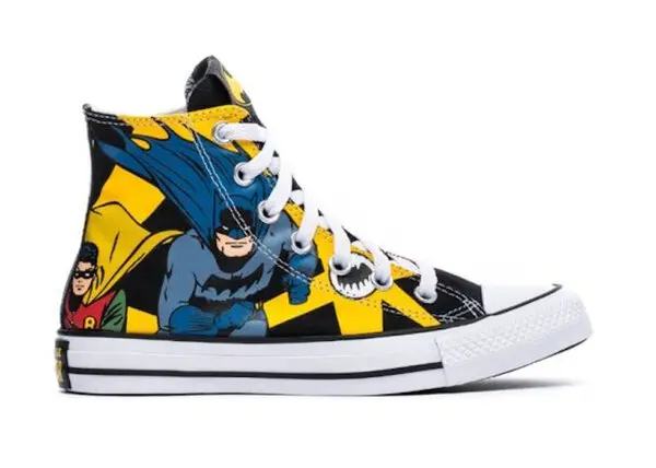 CONVERSE Chuck Taylor All Star Hi Batman 80th Anniversary Sneakers - Black/white/egret