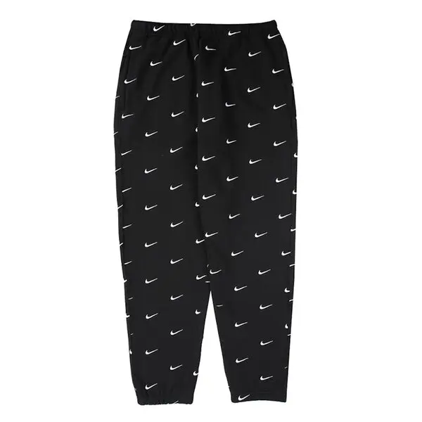 Nike All Over Swoosh Logo Pants - Black