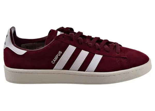 Adidas Campus Lace Up Sneakers - Collegiate Burgundy/footwear White/chalk White