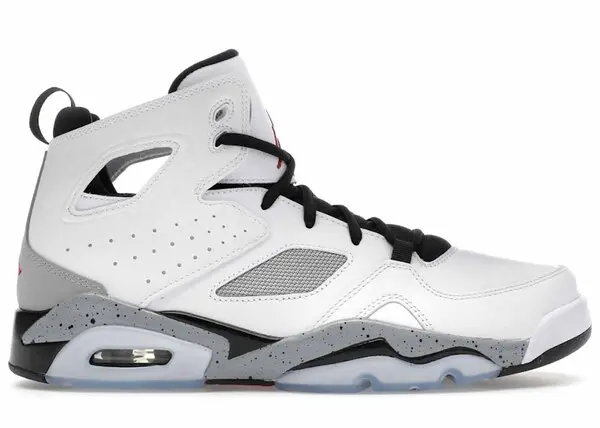 JORDAN Flight Club 91 Cement Sneakers - White/grey/black
