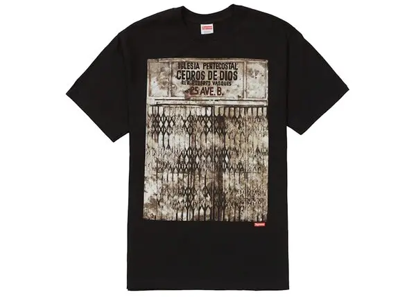 Supreme Martin Wong Iglesia Pentecostal Tee Shirt - Black