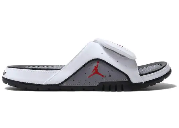 JORDAN Hydro 4 Slides - White/fire Red/cement Grey