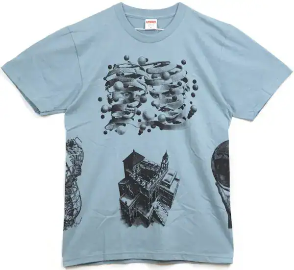 Supreme Mc Escher Collage Tee Shirt - Slate | Editorialist